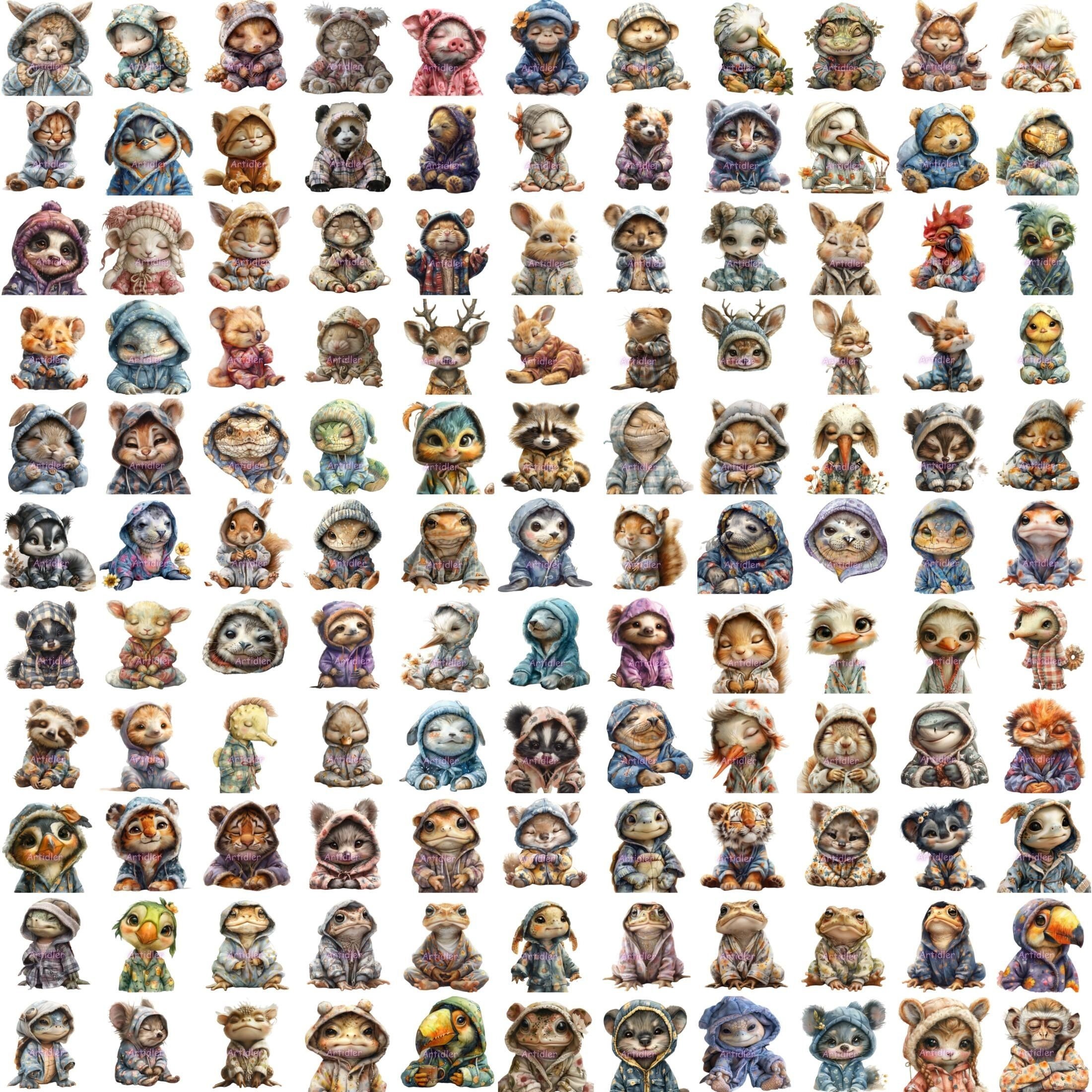 Mega Bundle SLEEPY ANIMALS CLIPART Cute Animal Clipart, Animals Clipart ...