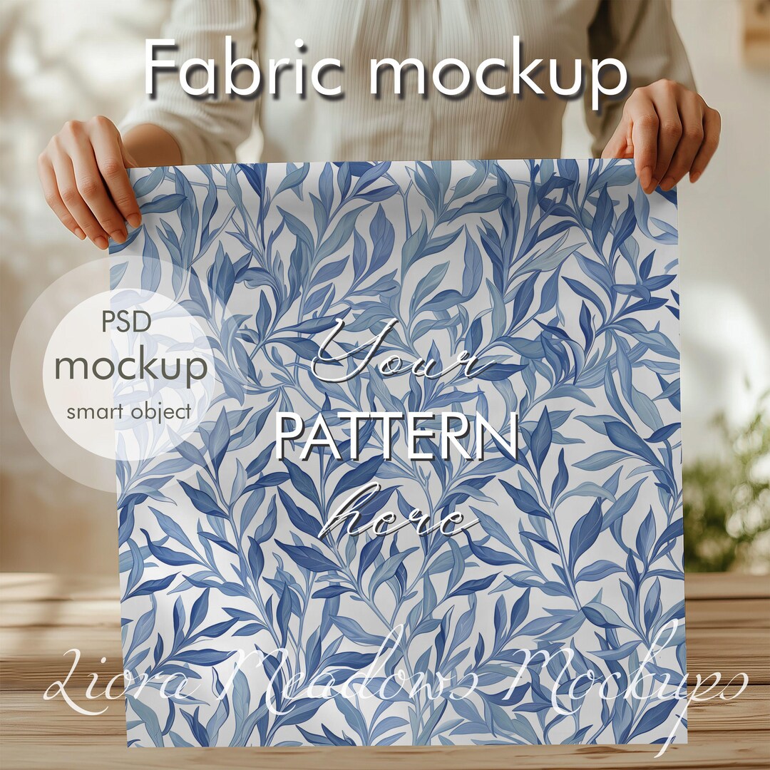 Fabric Pattern Mockup, PSD With Smart Object, Pattern Showcase - Etsy