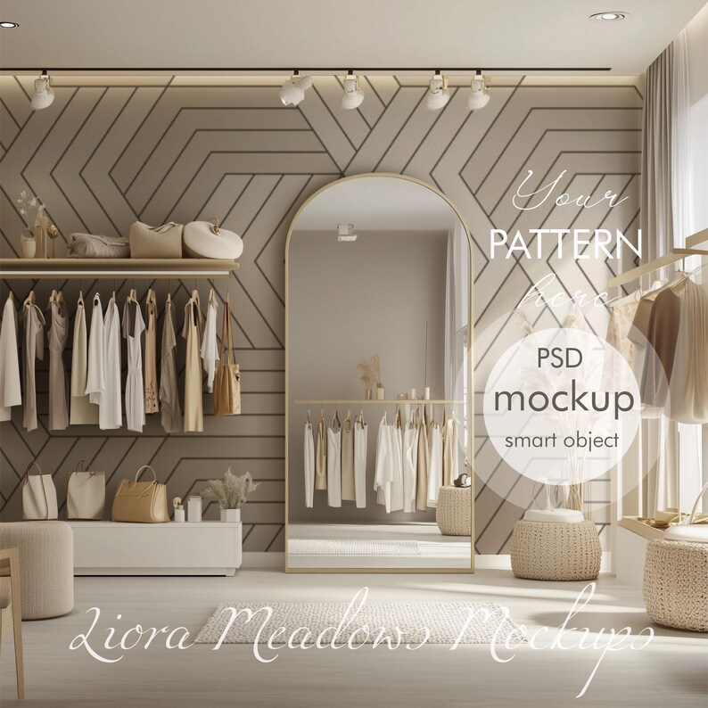 Wall Mockups Bundle Wallpaper Mockups Bundle Interior Mockup Pattern ...