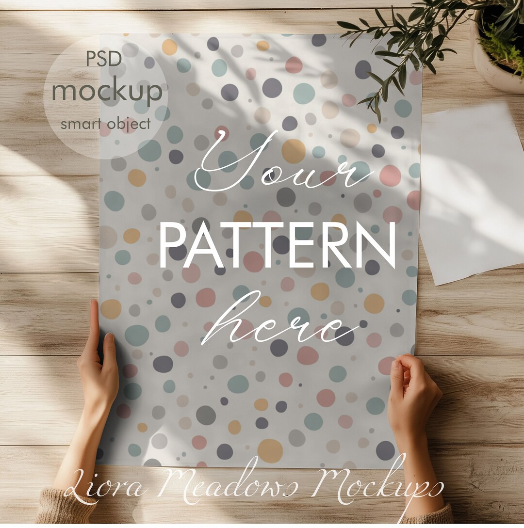 Poster Mockup Fabric Pattern Display Seamless Pattern Showcase Art ...