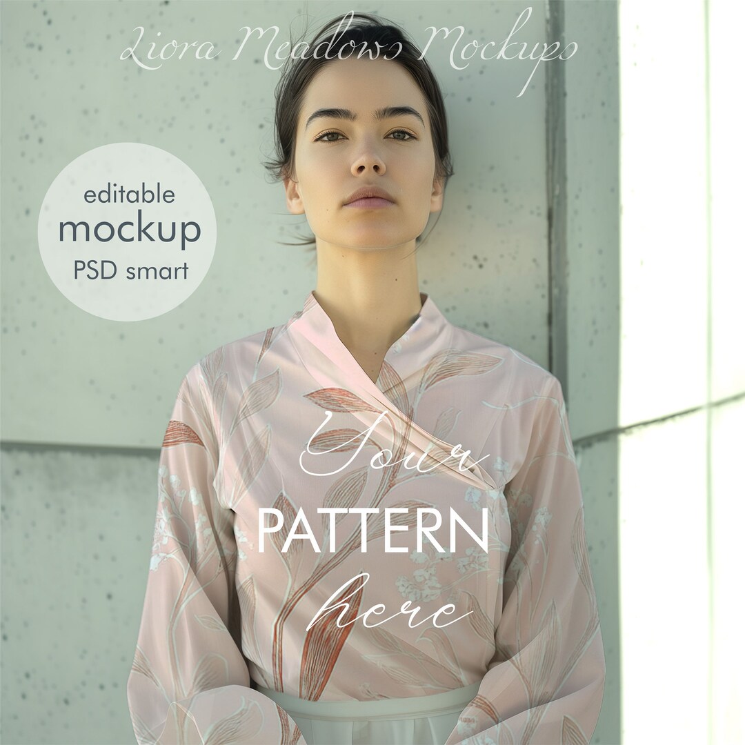 Fabric Mockup, PSD With Smart Object, Female Blouse Mockup, Editable ...