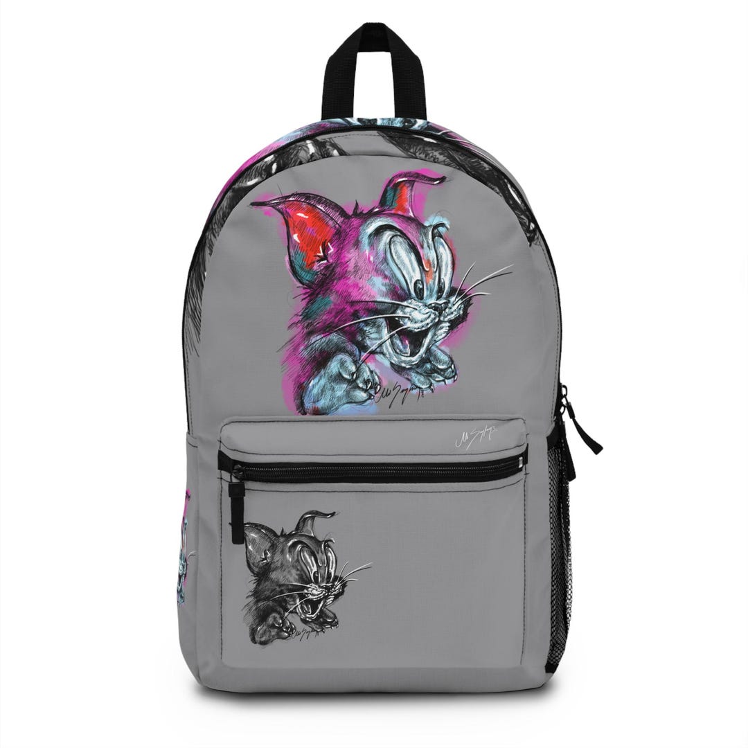 Personalized Cartoon Character Backpack Custom Name, Unisex Bag for ...