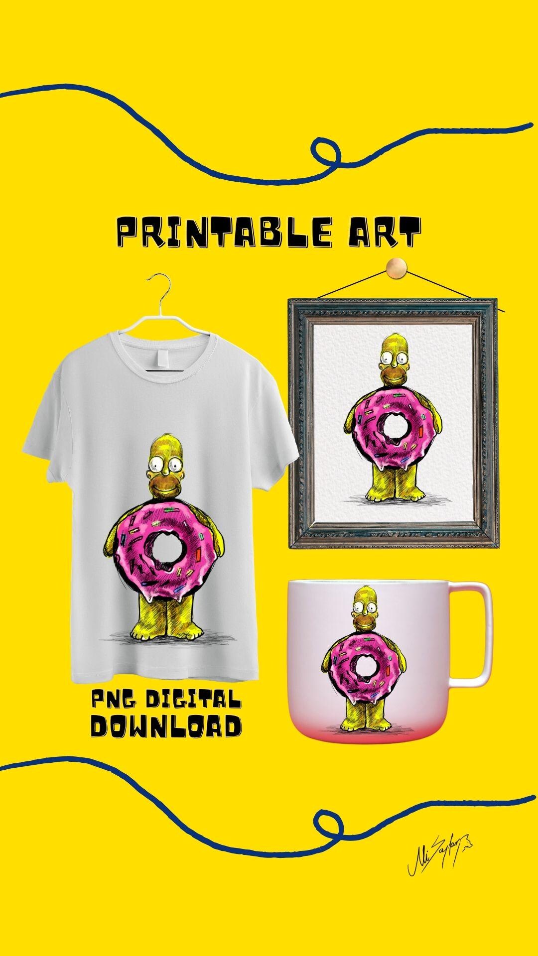 Smpsons, Homer PNG Kids Room Decor, Party Decorations, Scrapbooking ...