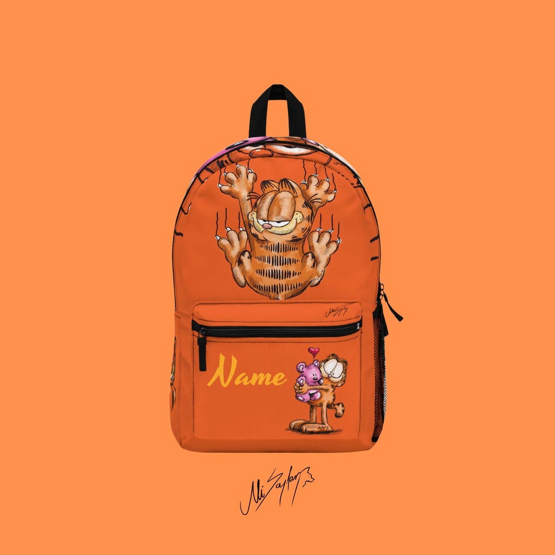 Gar, Personalized Cartoon Character Backpack Custom Name, Unisex Bag ...