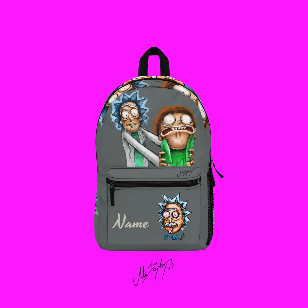 Gray, Gift Rick and Morty Backpack, - Etsy