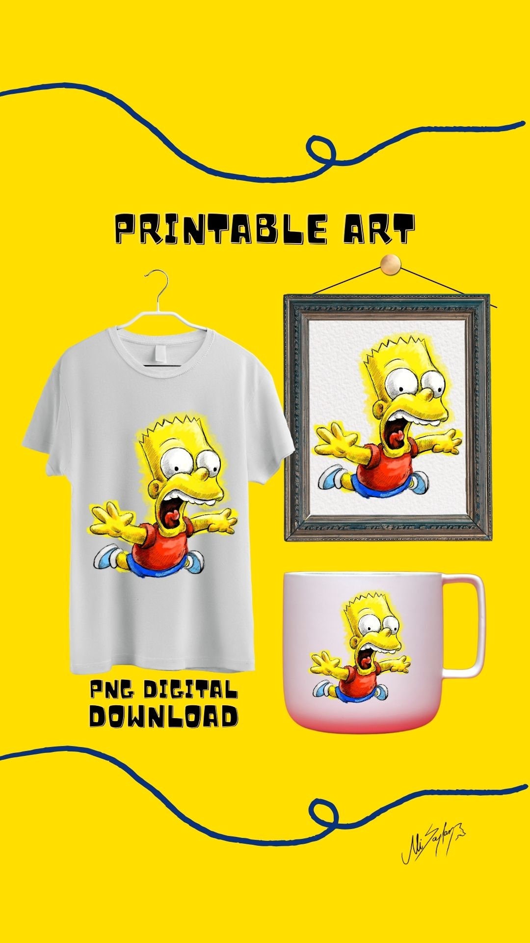Smpsons, Bart PNG Kids Room Decor, Party Decorations, Scrapbooking ...