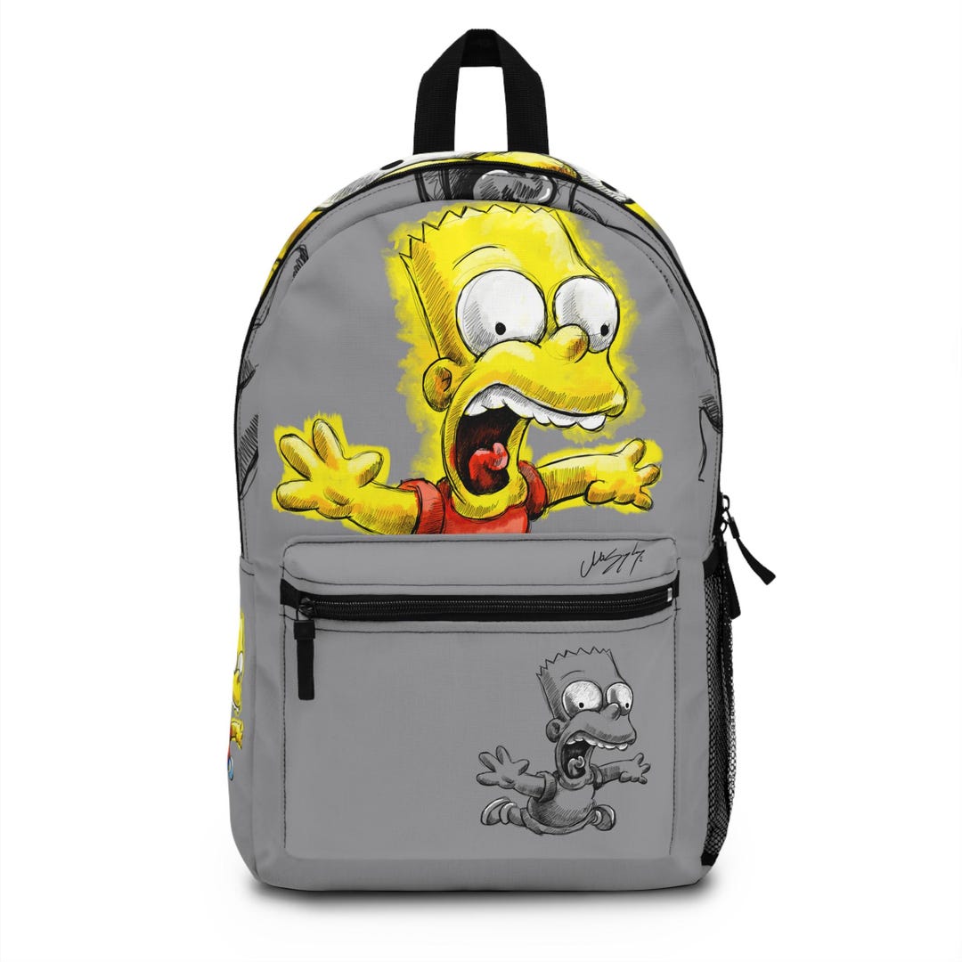 Bart Simpson, Backpack, Custom Name Backpack, Gift Simpsons, Custom ...