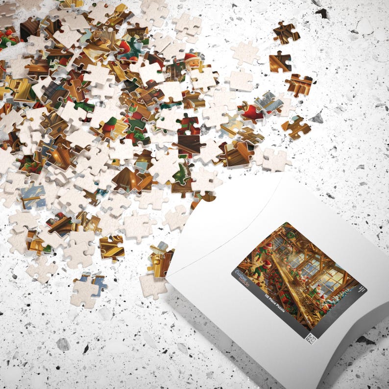 Pick A Tale-santa Workshop With His Elves Puzzle, Christmas Holiday ...
