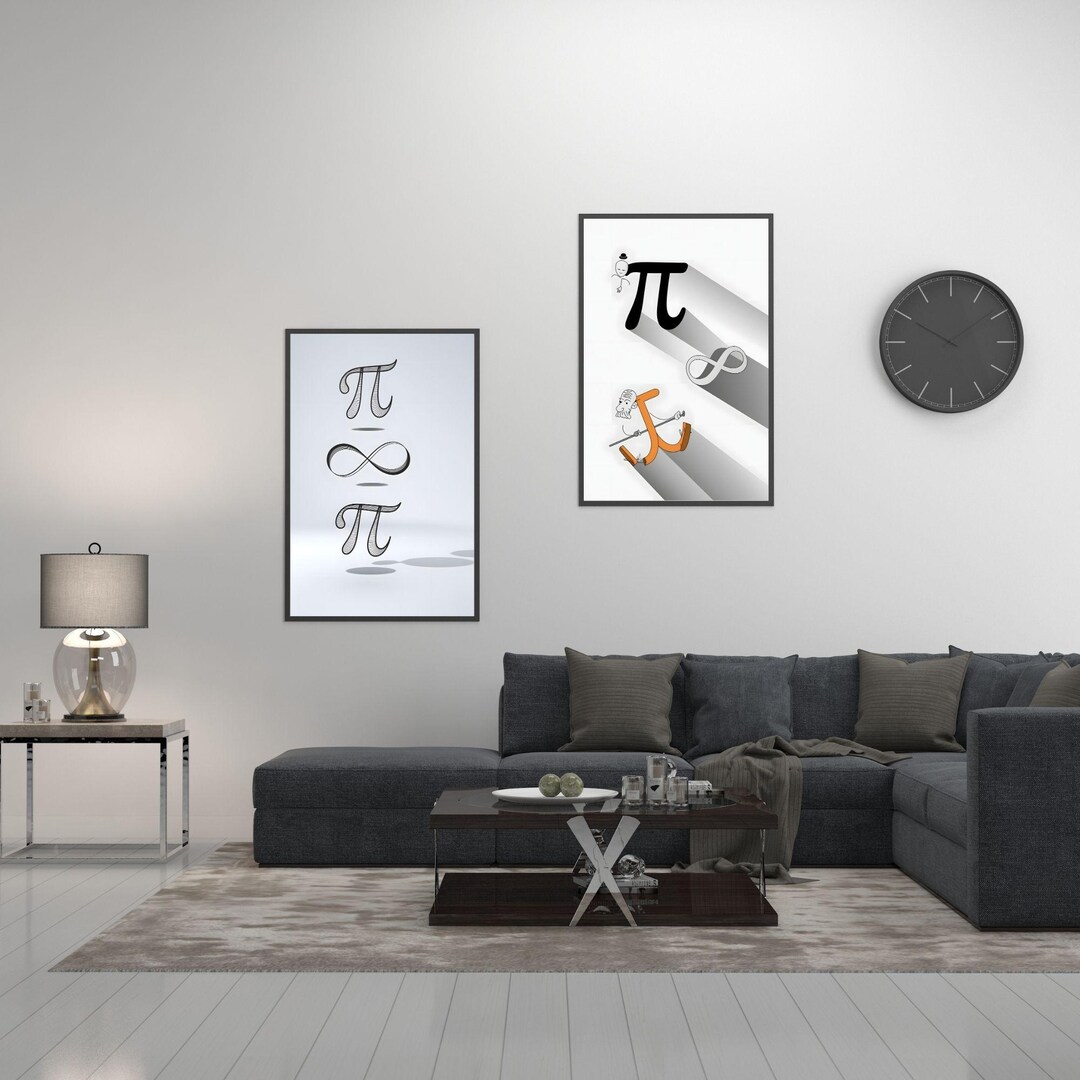 Modern Art of Pi: Unique Digital Wall Painting for Math Lovers - Etsy