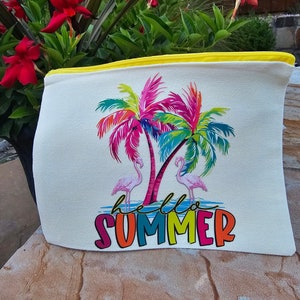 Hello Summer Back to School Multipurpose Canvas Pencil Pouch ...