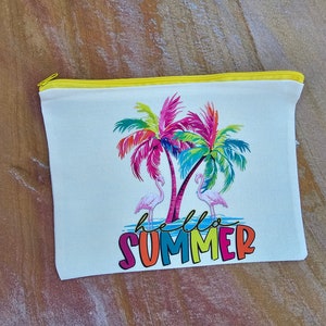 Hello Summer Back to School Multipurpose Canvas Pencil Pouch ...