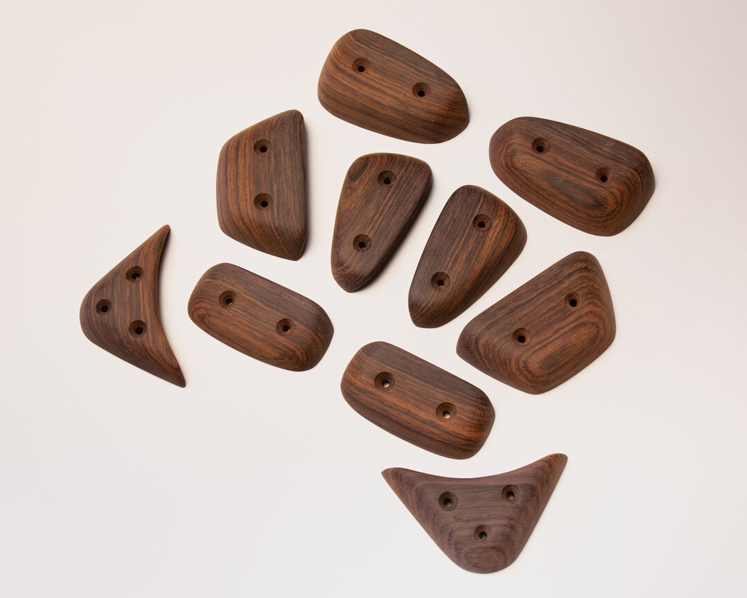 Rosewood Crimps Set of 10 wood Climbing Holds - Etsy