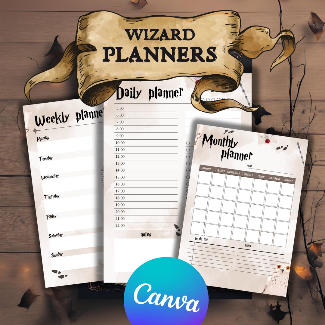 Potter Planner Printables, Printable Wizard Daily Planner, Harry Potter ...