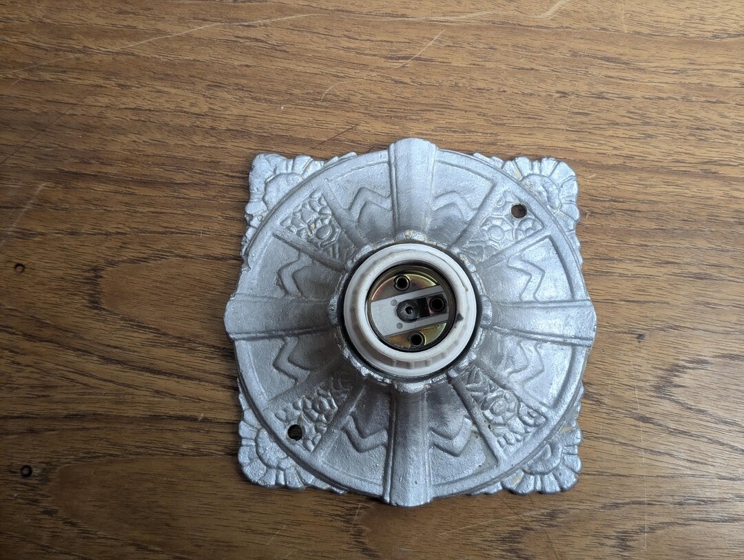 Victorian Flush Mount Light Socket From 1920s or 1930s Excellent ...