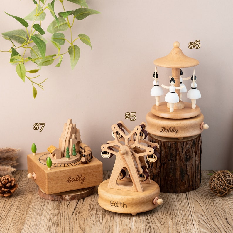 Personalized Musical Carousel,christmas Music Box Gifts,baby Birthday ...