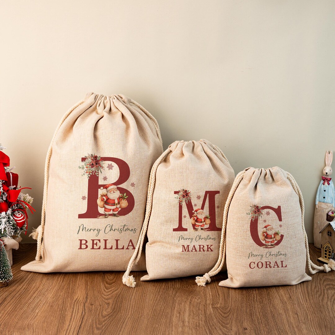 Personalised Santa Sack, Christmas Bags for Baby, Christmas Sack, Name ...