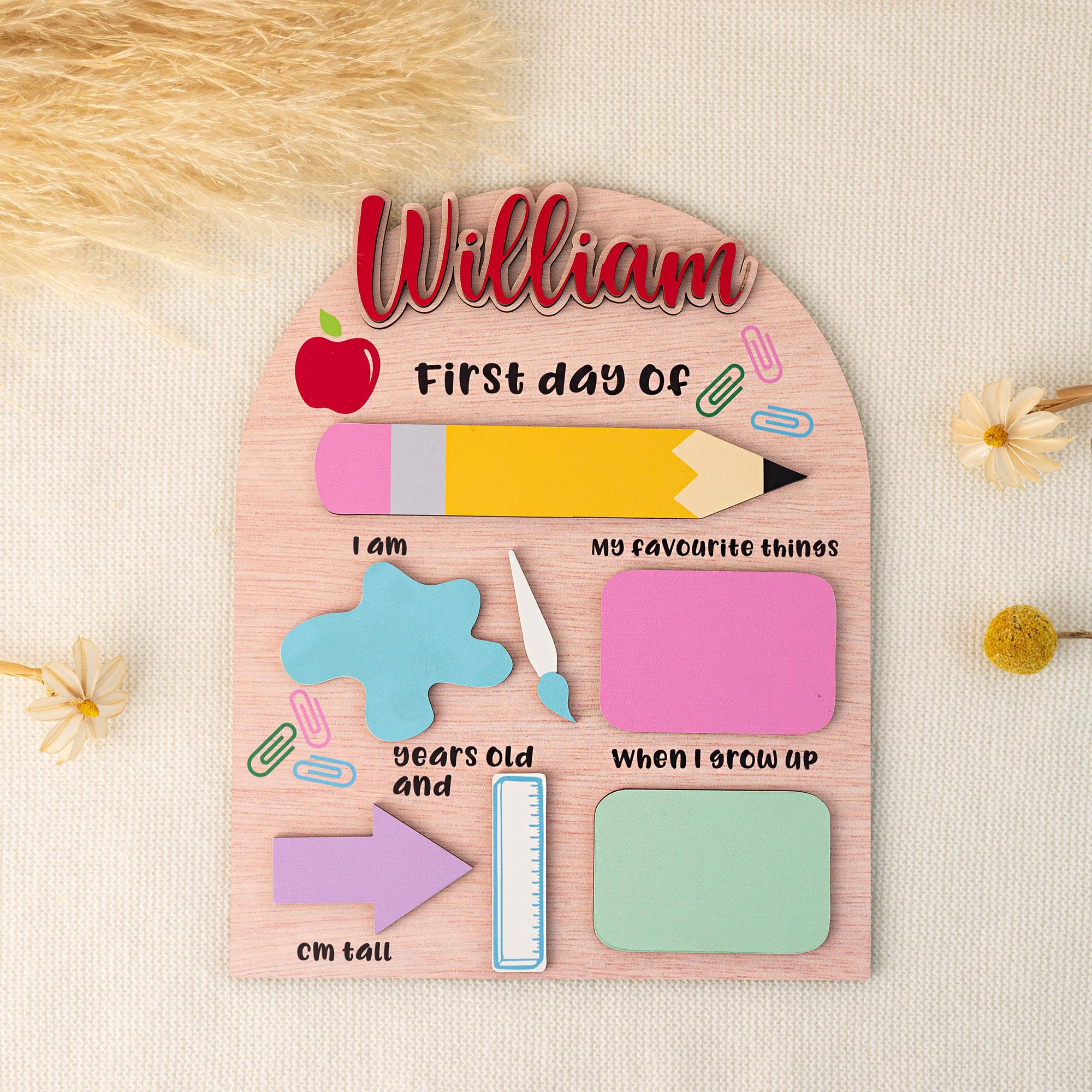 Personalized First and Last Day School Sign, Back to School Sign ...