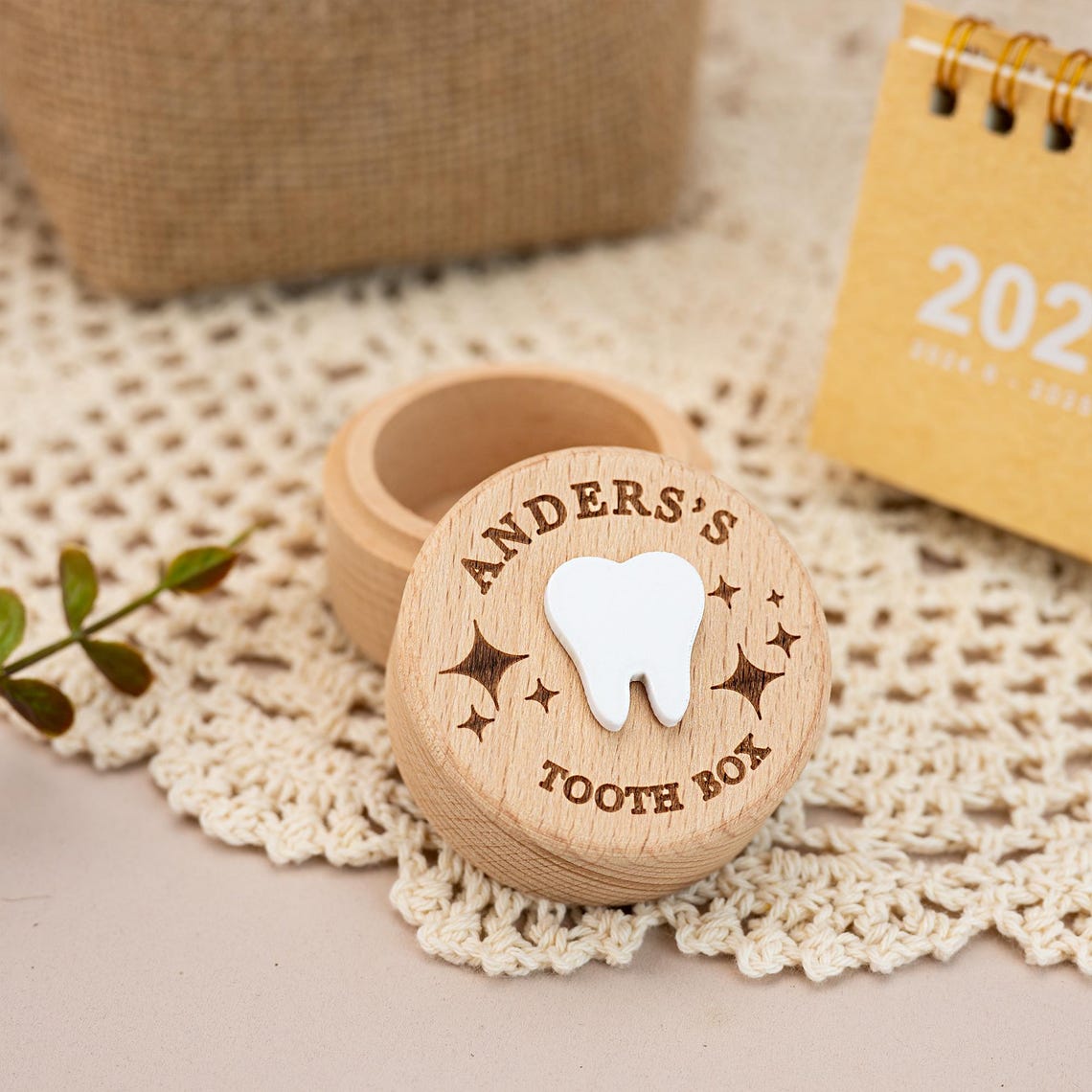 Personalised Tooth Fairy Box, First Tooth Keepsake, New Baby Gift, Wood ...