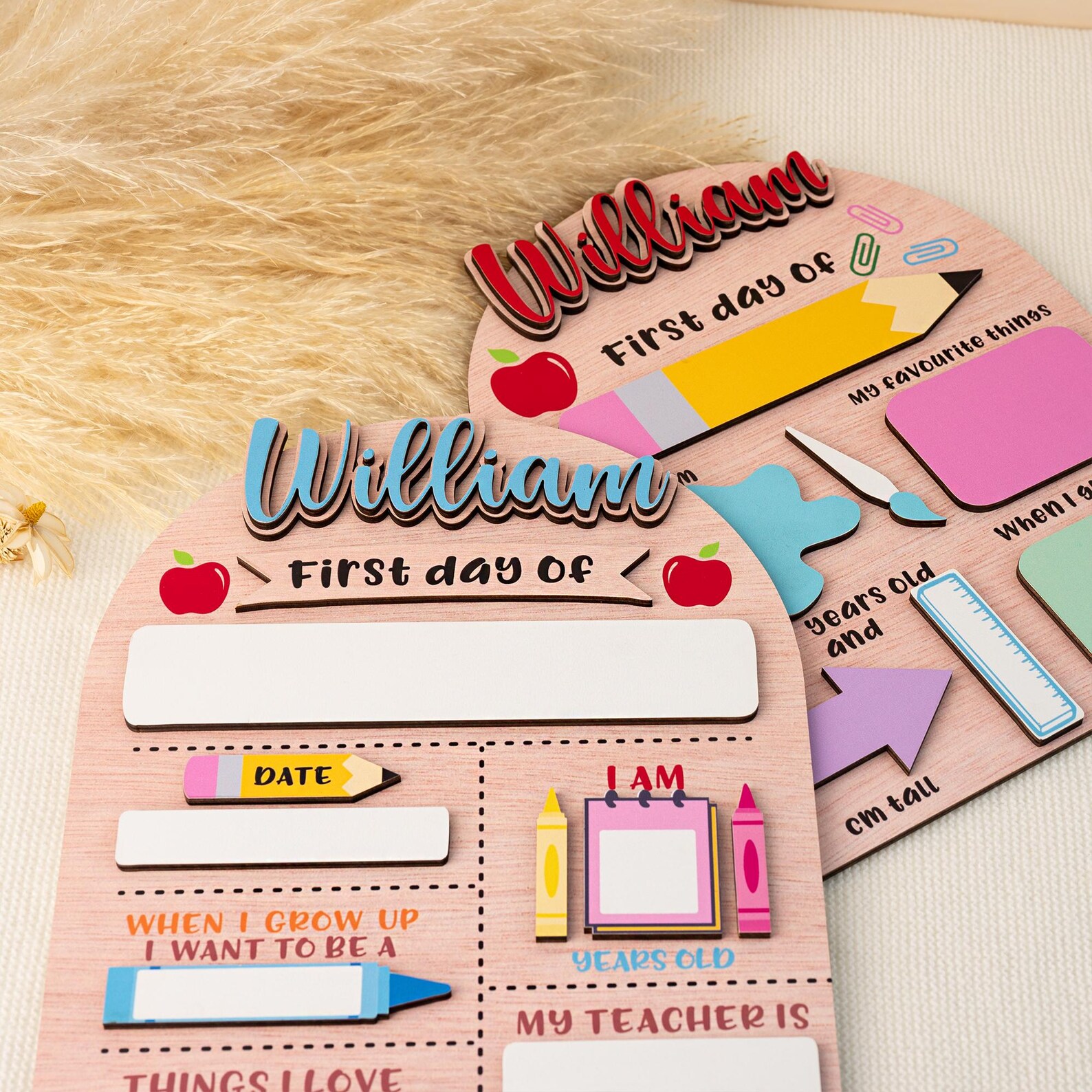 Personalized First and Last Day School Sign, Back to School Sign ...