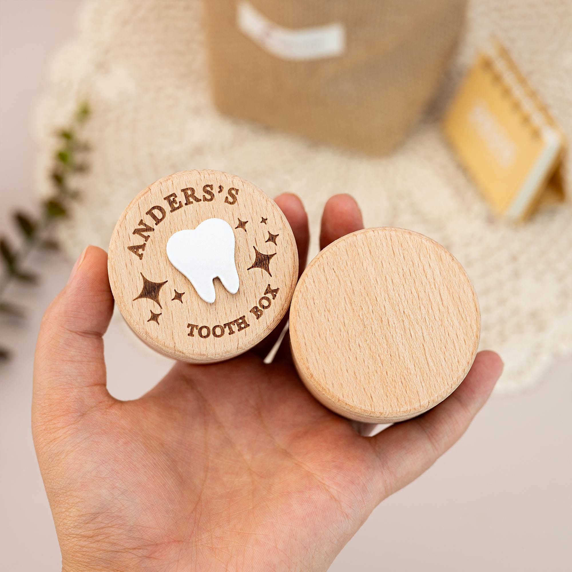 Personalised Tooth Fairy Box, First Tooth Keepsake, New Baby Gift, Wood ...