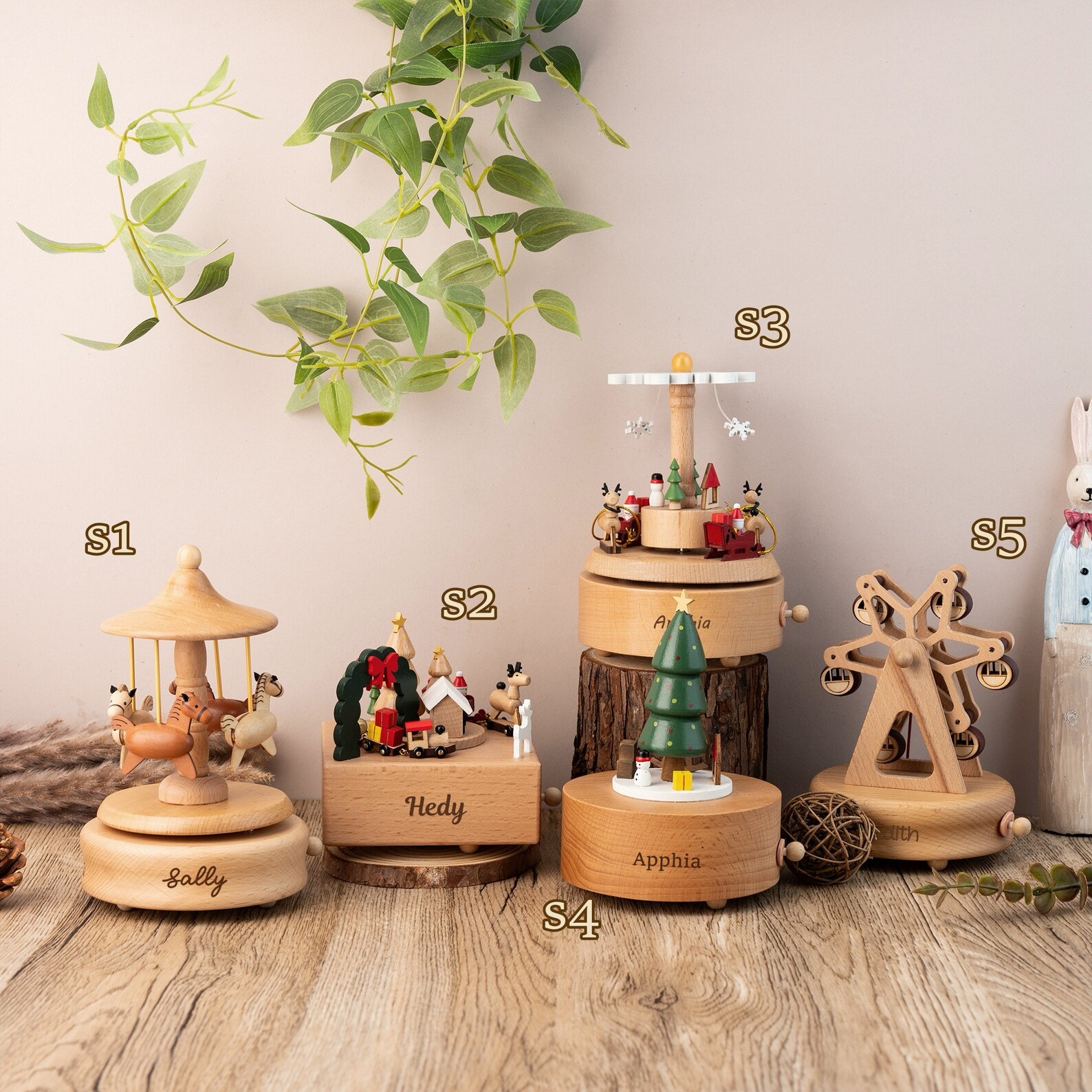 Personalized Musical Carousel,christmas Music Box Gifts,baby Birthday ...