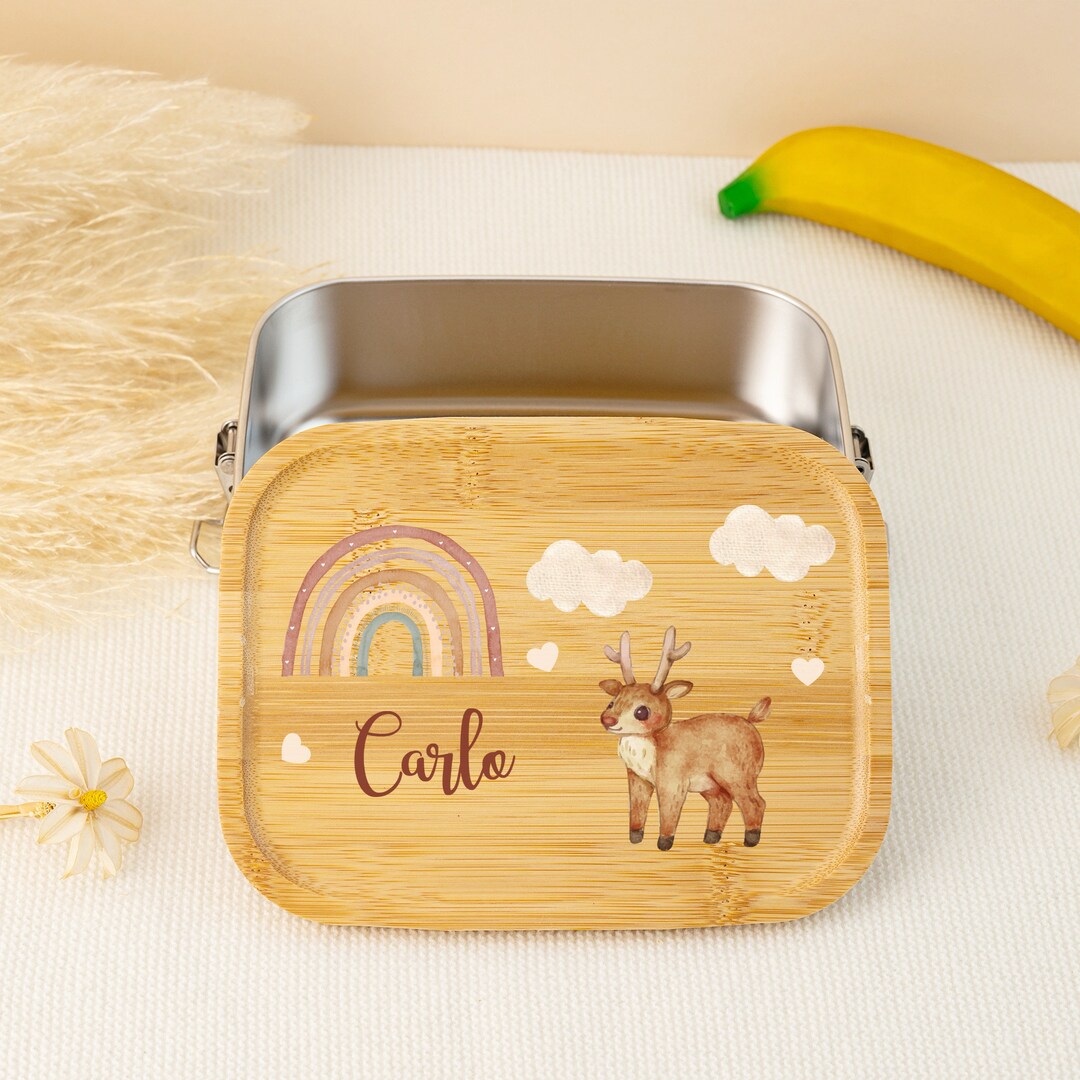 Personalized Lunch Box With Kids Name, Wooden Lunch Box, Back to School ...