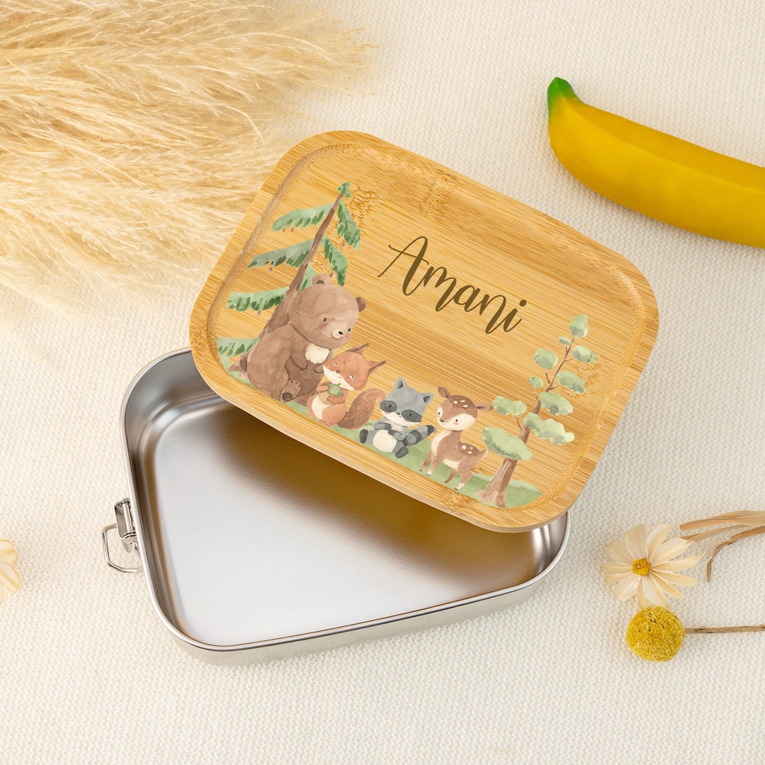 Personalized Lunch Box for Kids, Back to School Gift, Wooden Children ...