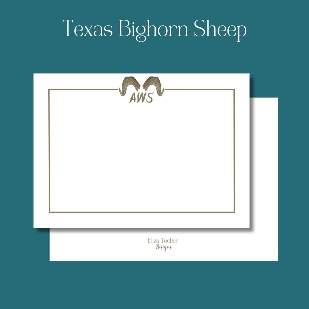 Texas Bighorn Sheep Stationery - Etsy