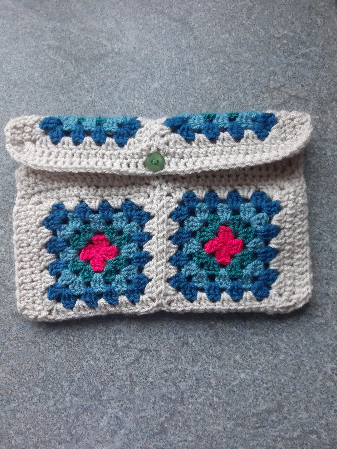 Crochet Granny Square Book Cover - Etsy