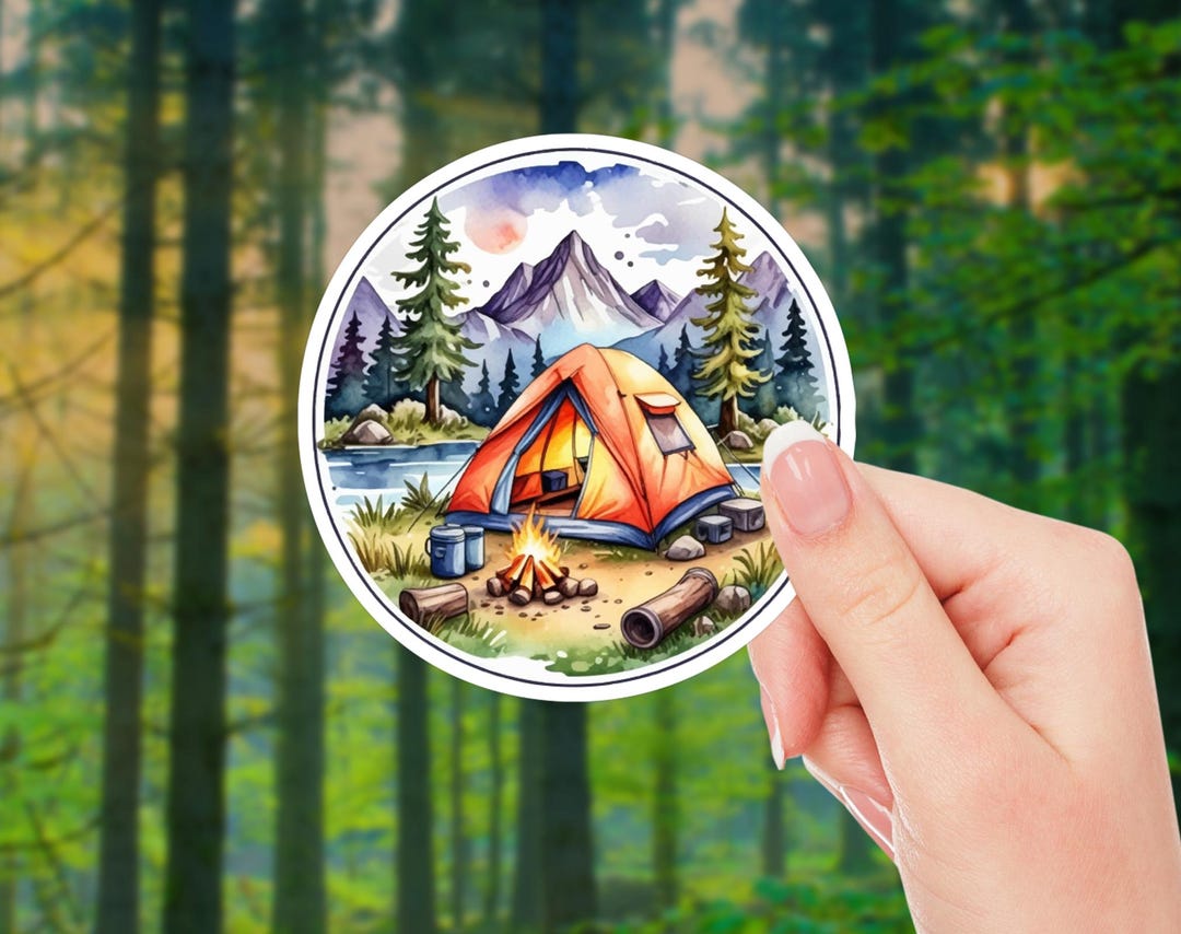 Camping Sticker: Adventure Outdoor Vinyl Decal - Etsy