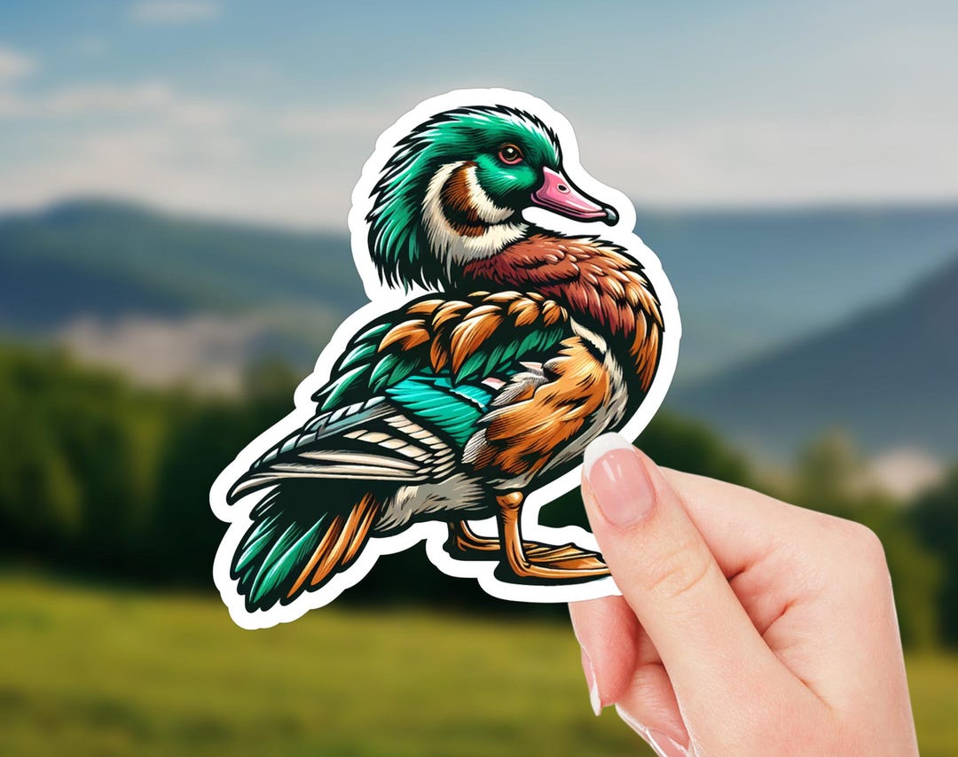 Wild Duck Sticker, Hunting Sticker, Waterfowl Decal, Duck Hunting Decor ...