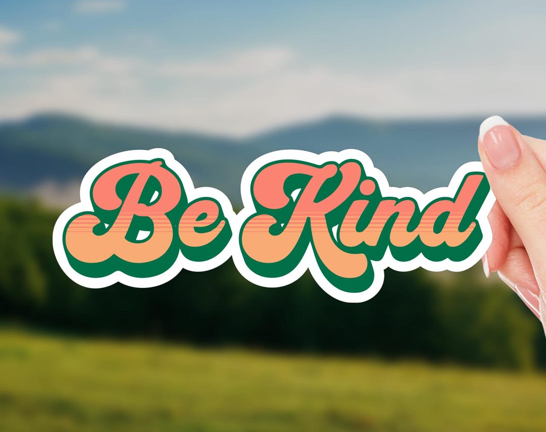 Be Kind Sticker Decal - Etsy