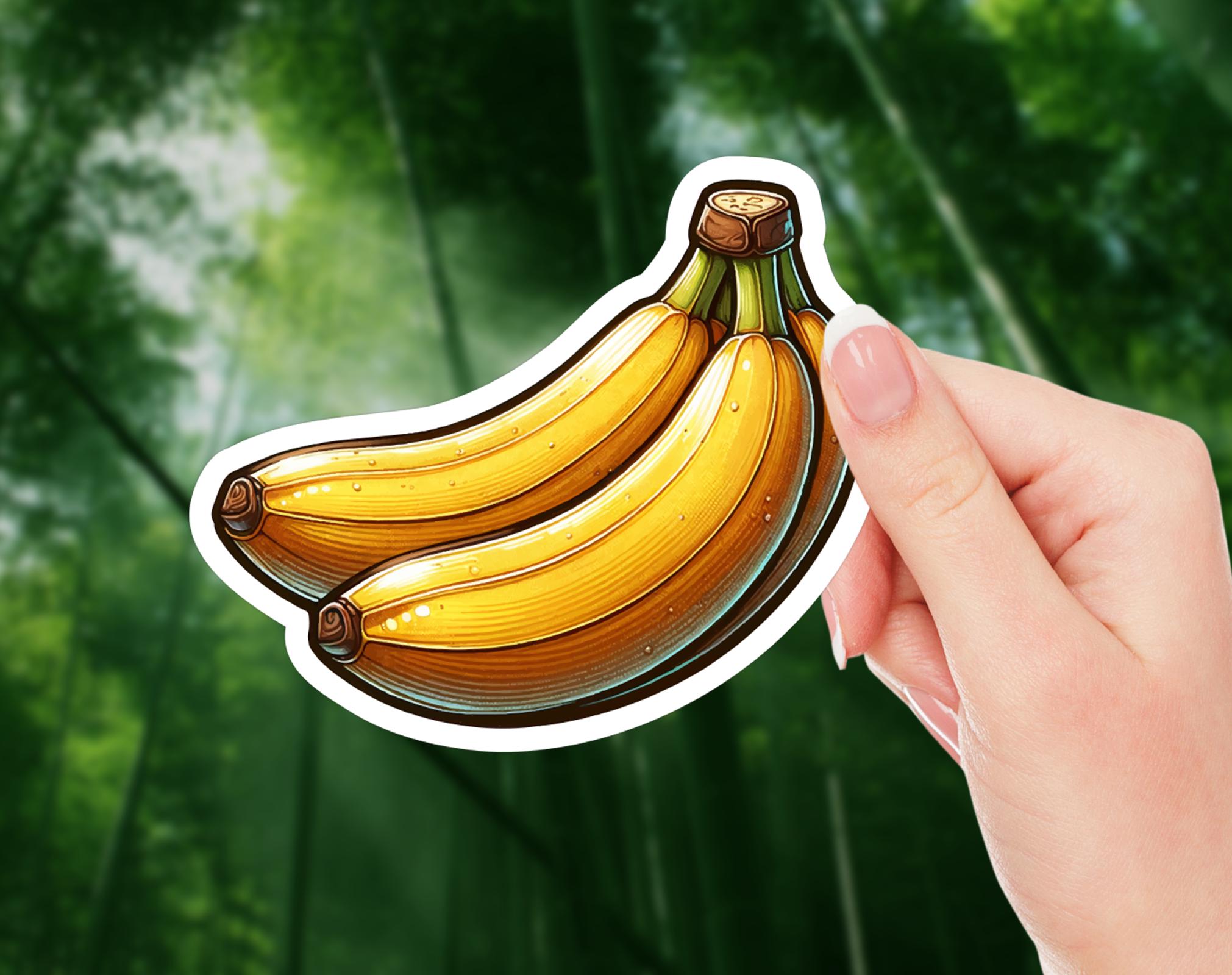 Funny Bananas Sticker | Cute Fruit Sticker | Vinyl Banana Decal ...