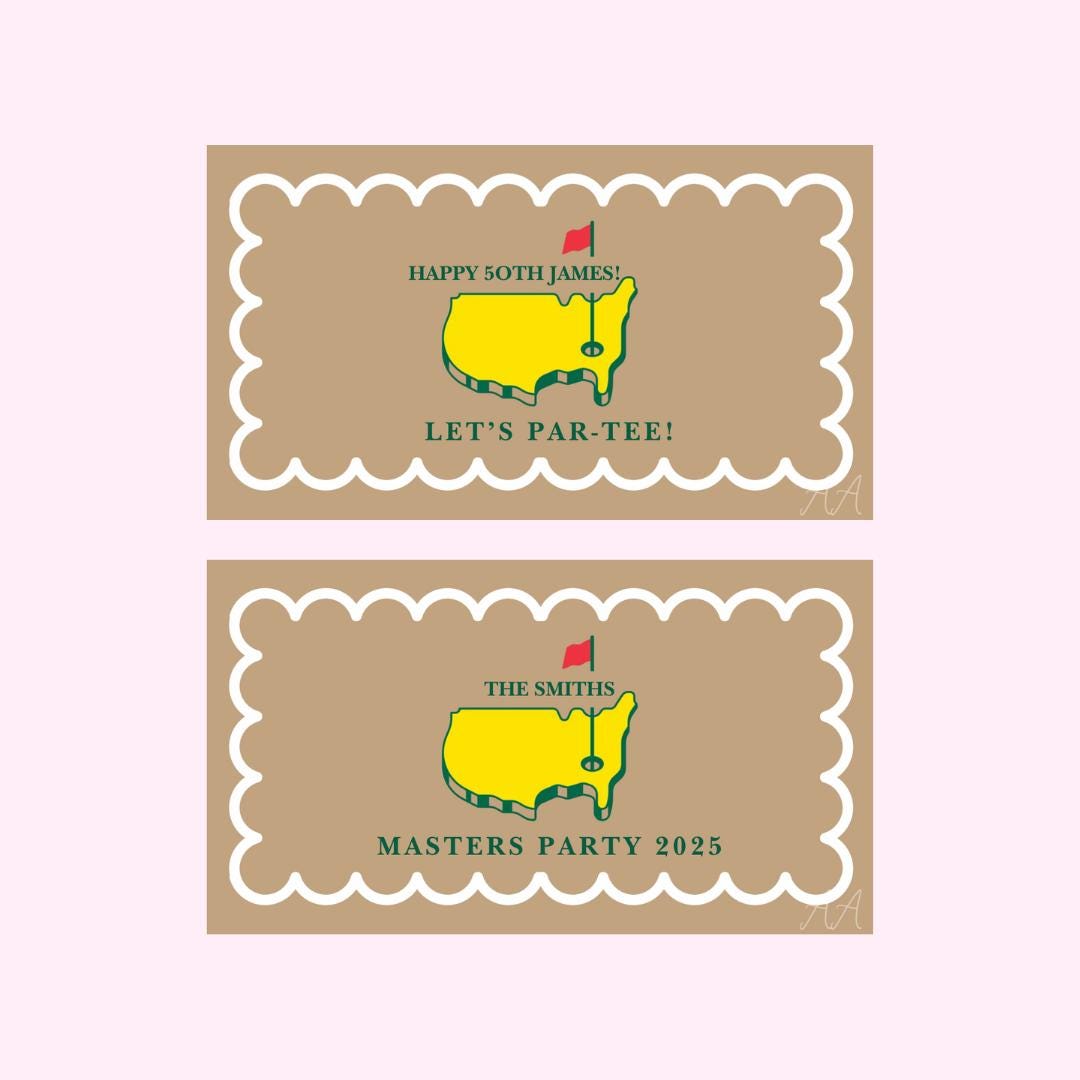 Masters Themed Painted Banner | Golf Themed Banner | Personalized ...