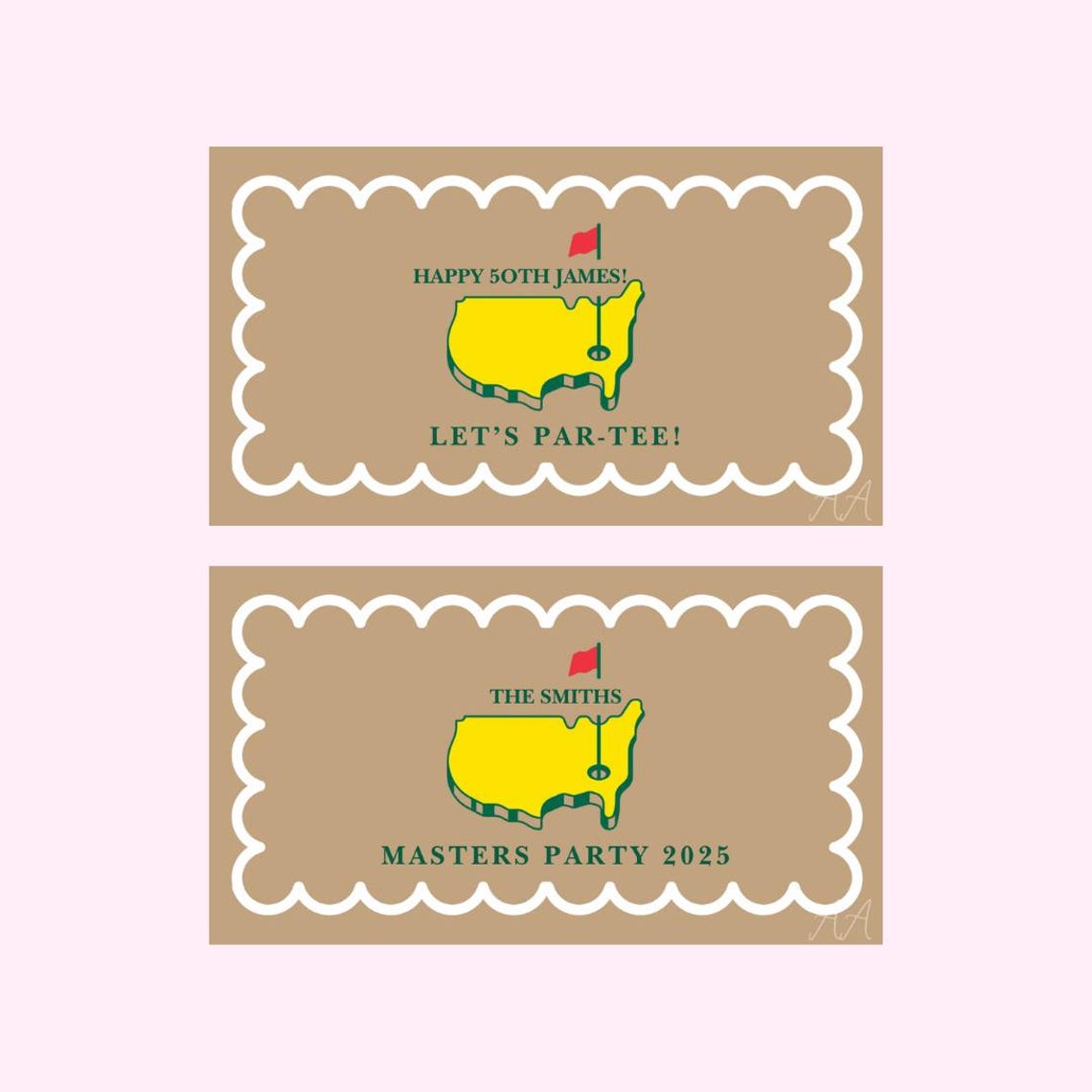 Hand-painted Masters Golf Banner | Custom Party Decor - Etsy