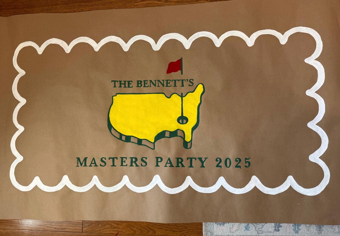 Hand-painted Masters Golf Banner | Custom Party Decor - Etsy