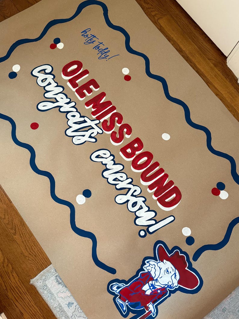 Hand-painted College Acceptance Banner | Personalized Announcement - Etsy