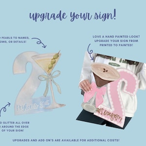 21st Birthday Sign | Custom 21 Sign With Boa! Sign Nights & 21st ...