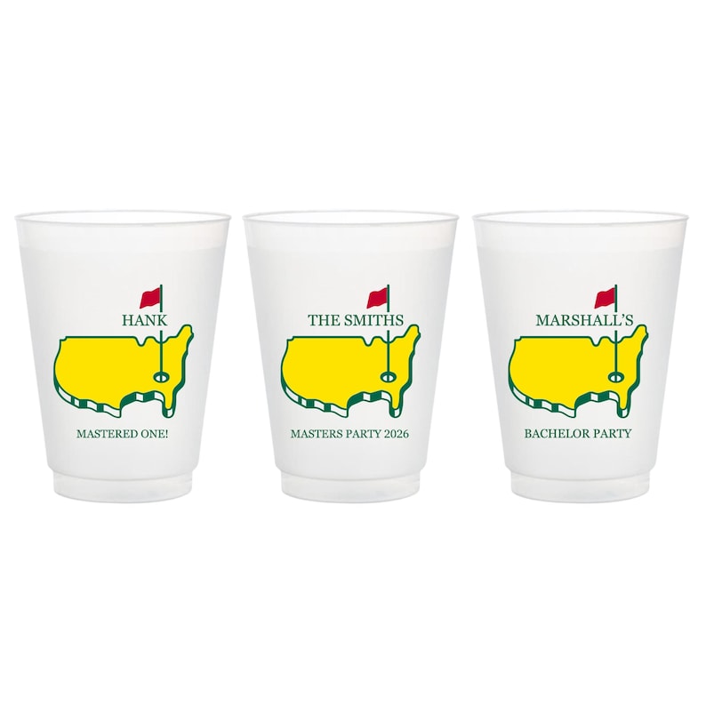 Personalized Golf Tournament Cups | Custom Masters Inspired Party 16oz ...