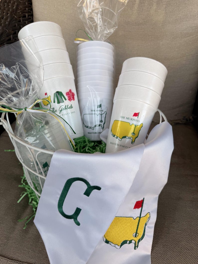 Masters Themed Styrofoam Cups | Personalized Masters Logo Cups ...