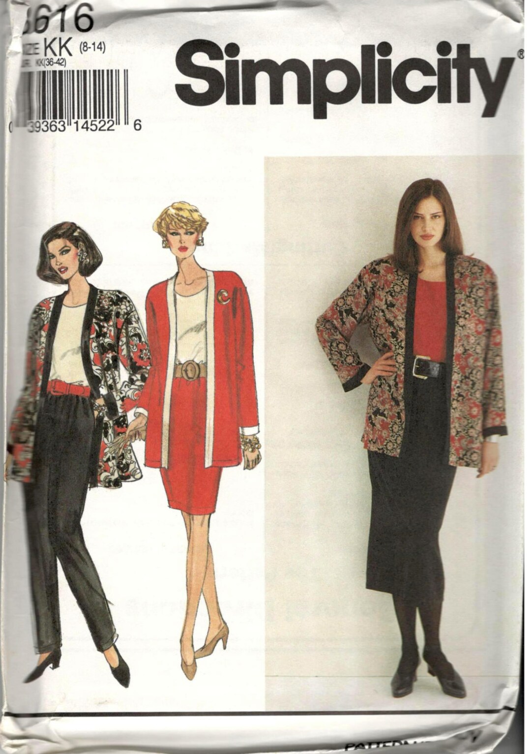Simplicity 8616 Sewing Pattern, Uncut Vintage ~ Sz 8-14 Easy Womens ...