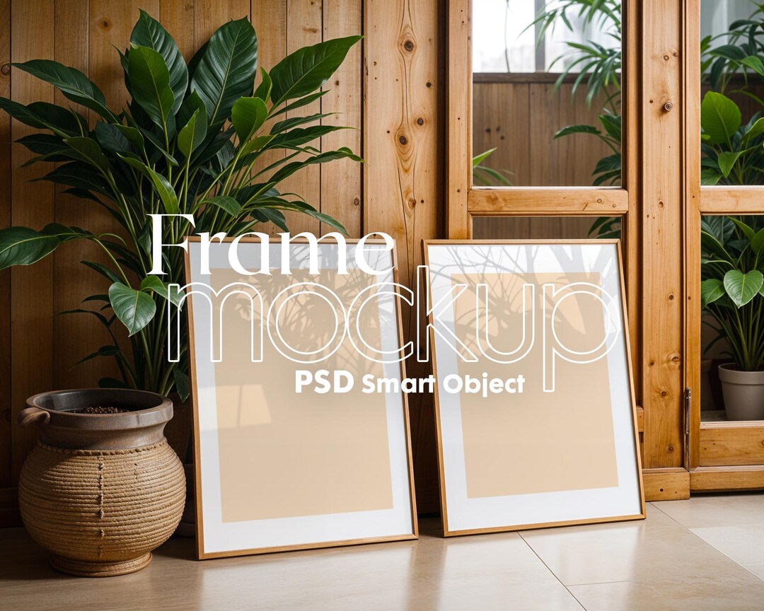 Double Frames Mockup PSD: Wall Art Display (digital Download) - Etsy