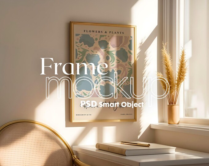 Interior Wall Frame Mockup: Modern Poster PSD (digital Download) - Etsy