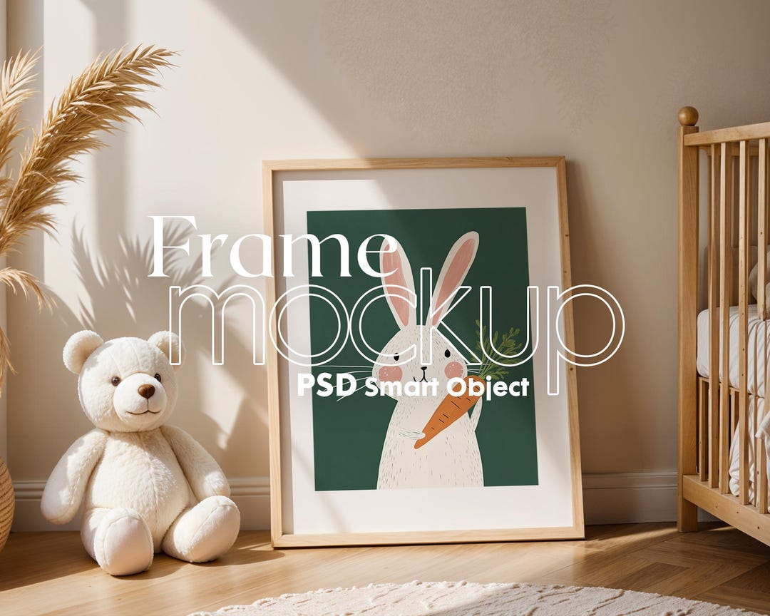 Nursery Frame Mockup: Home Interior Scene (PSD) - Etsy