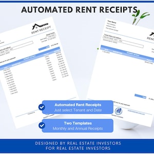 Tenant Rent Payment Tracker for Landlord, Rental Property, Rent Roll ...