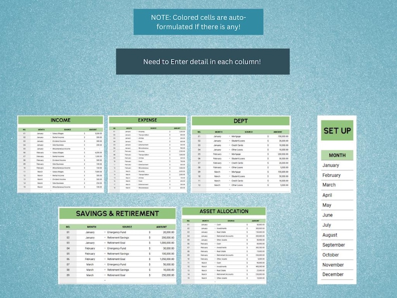 The Ultimate Wealth Dashboard Spreadsheet | Monthly Budget Tracker ...