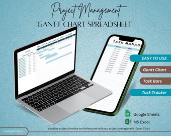 Gantt Chart Spreadsheet Small Business Project Planner Task Tracker ...