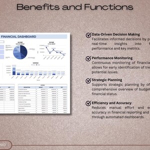 Financial Dashboard Spreadsheet | Track Income & Expenses With Ease ...
