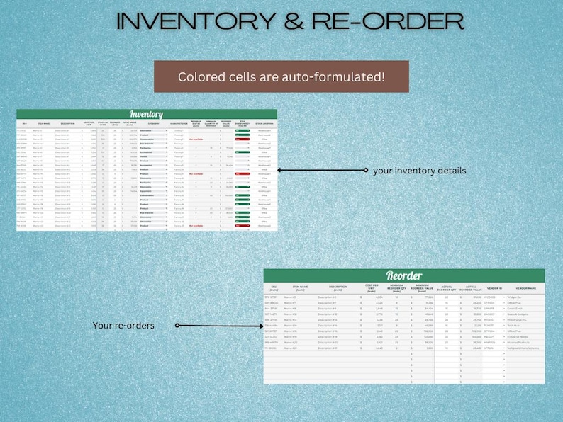 Sales & Inventory Dashboard Google Sheets Template Small Business ...