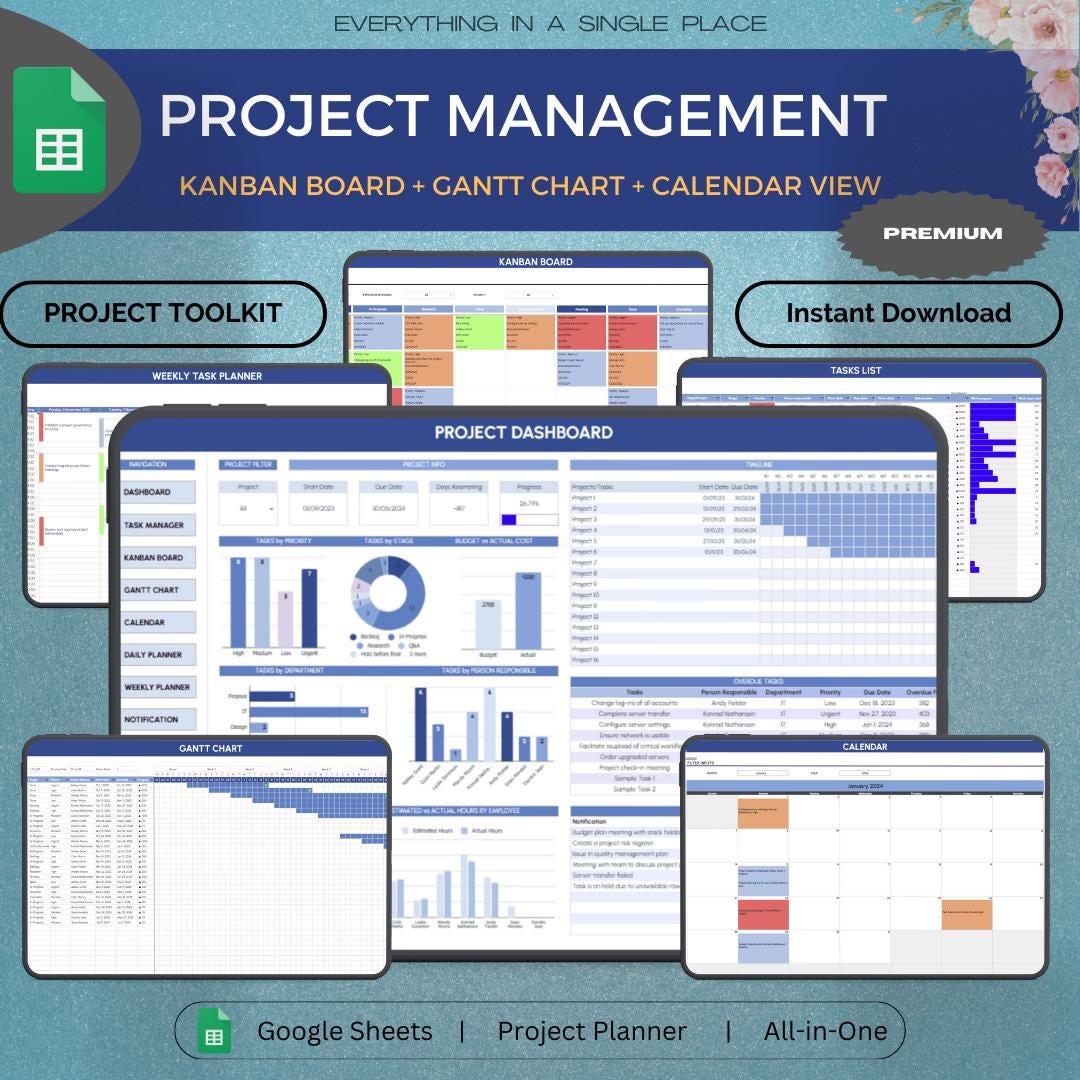 Project Management Toolkit for Small Business Project Planner Task ...